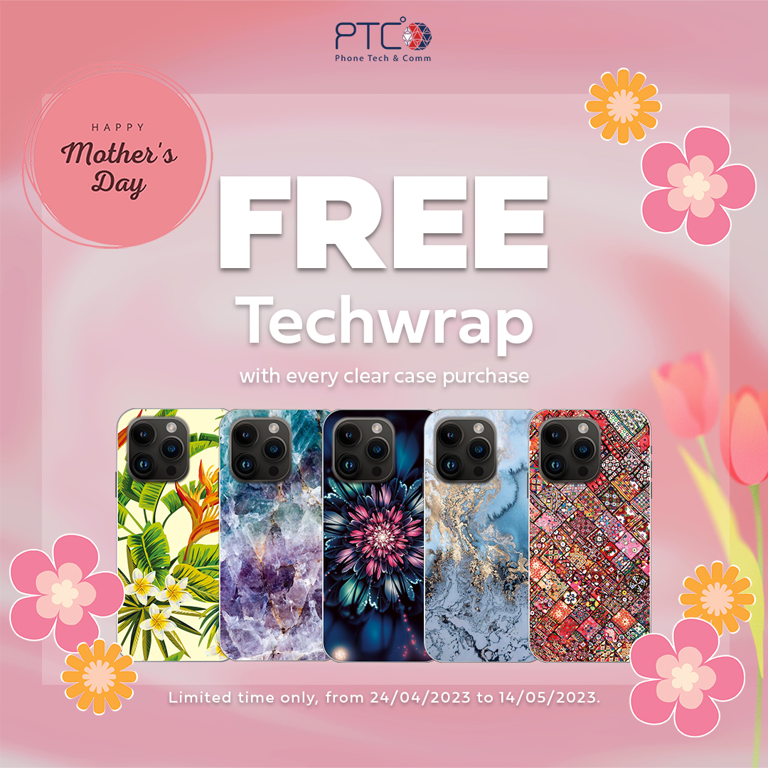 Get a FREE techwrap when you purchase any Clear Case from PTC Tech Hub ...